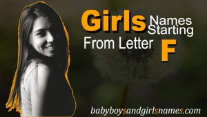 Girl names that start with f - Baby boys and girls names